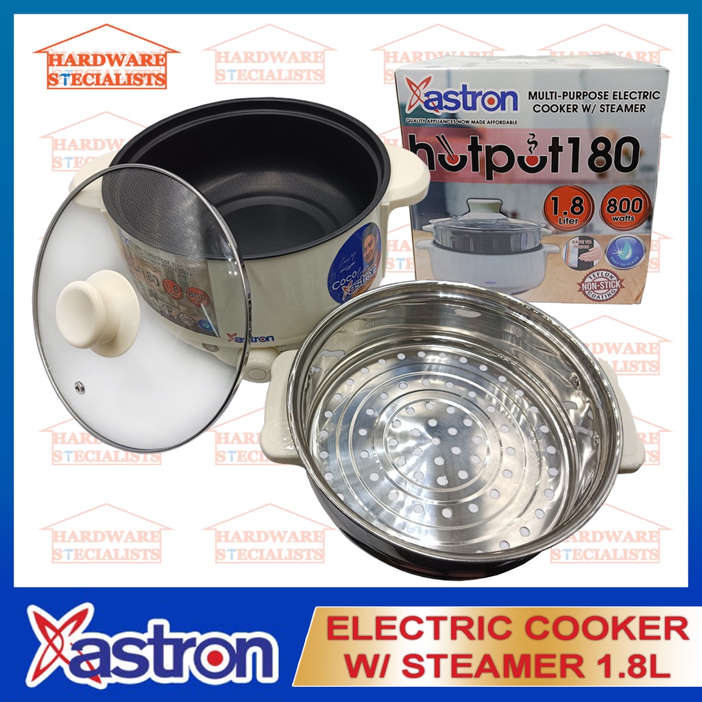 Astron Hotpot-180 Multipurpose Cooker with Steamer 1.8L Original ...