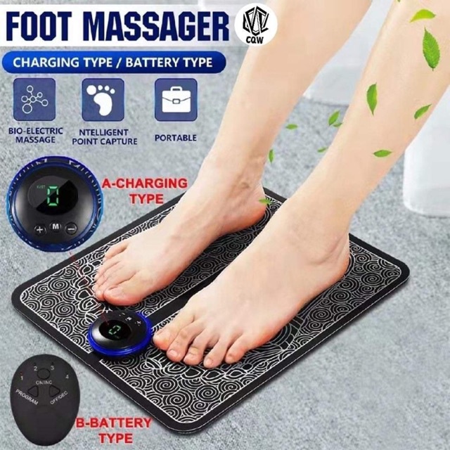 CQW Electric Foot Massager EMS Foot Massager Pad Feet Acupuncture ...