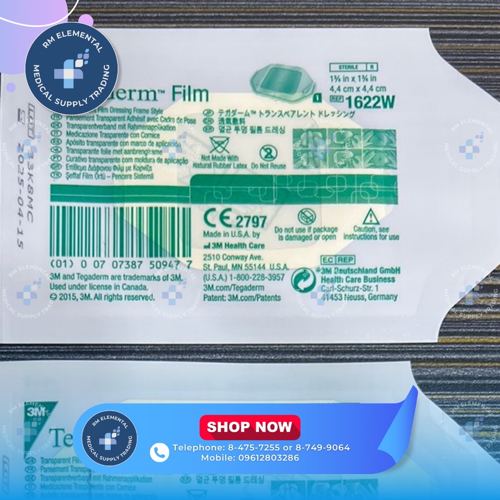 3M Tegaderm 1622W, 1624W, 1626W, Wound Dressing Film WATERPROOF SOLD ...