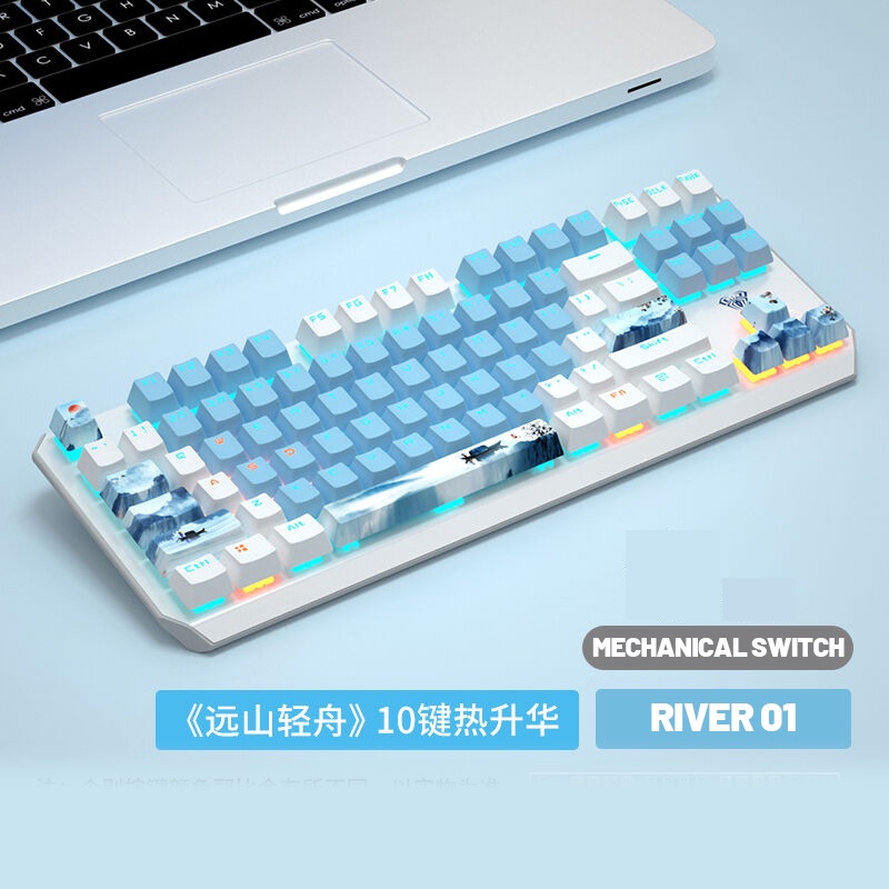 AULA F3087 CANOE Wired Mechanical Keyboard backlight tkl keyboard with ...