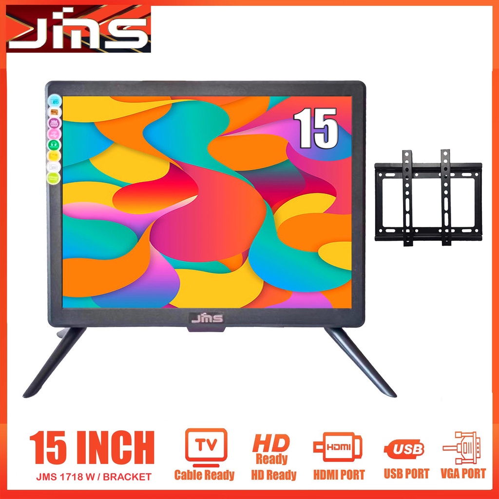 JMS 15 Inch Screen Full HD LED TV with Wall Bracket LED-1718 | Shopee Philippines