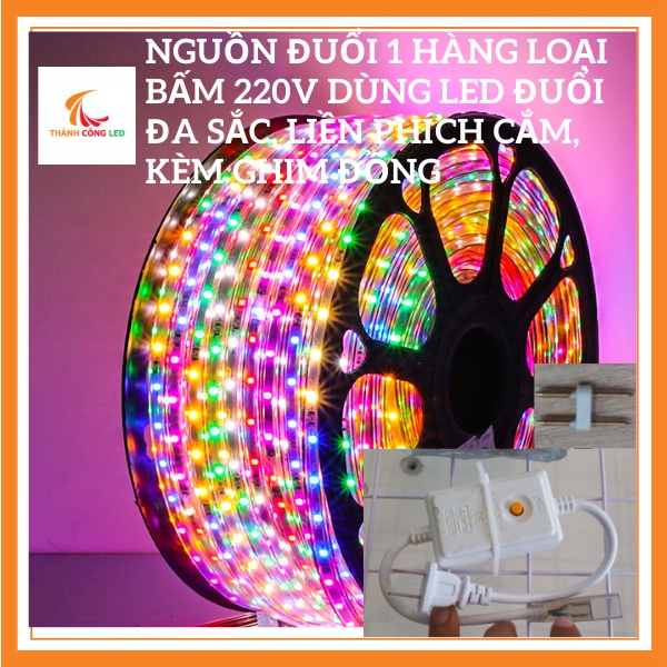 Full color led chasing light string set 20 meters long 220V and power ...