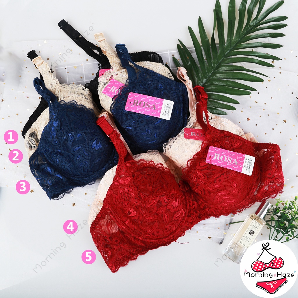 Women Luxurious Floral Lace Bras Padded Underwire Push up Bra 36-42 cup ...
