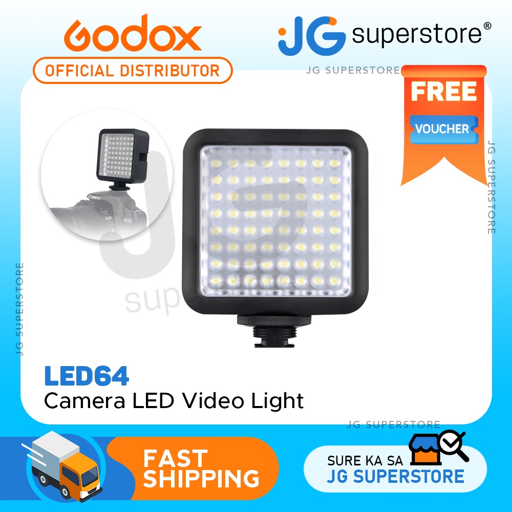 Godox LED64 Camera Led Lighting Video Light Outdoor Photo Light for DSLR Camera | Shopee Philippines
