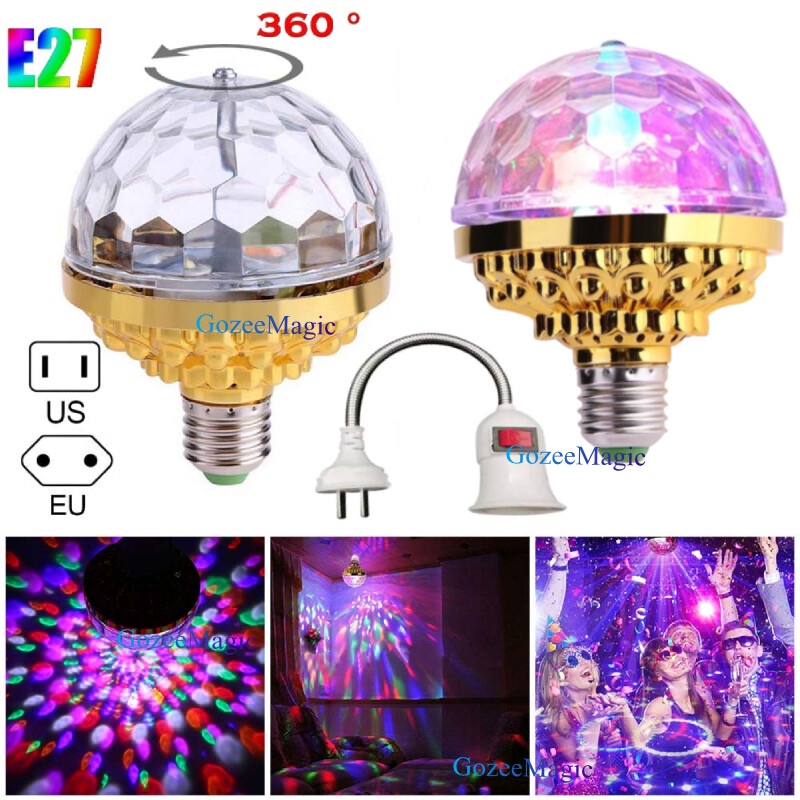 RGB LED E27 Colorful Rotating Light KTV Disco Dancing Ball Light Party ...