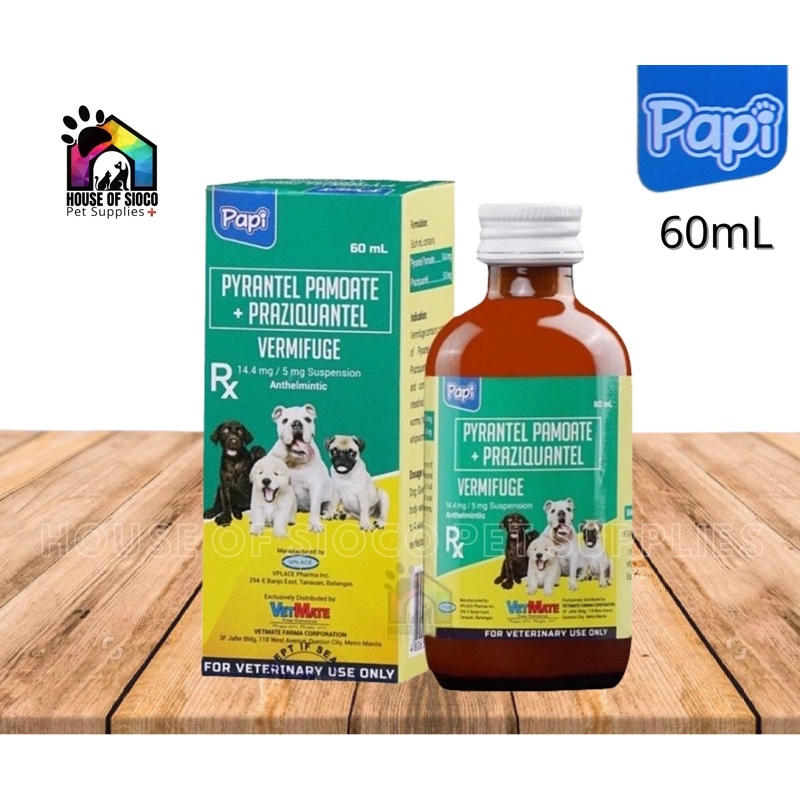 Papi Vermifuge Suspension Dewormer For Pets 60ml | Shopee Philippines