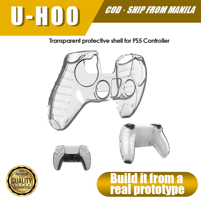 Crystal PS5 Controller Case Dustproof Anti-slip Hard Shell Cover ...