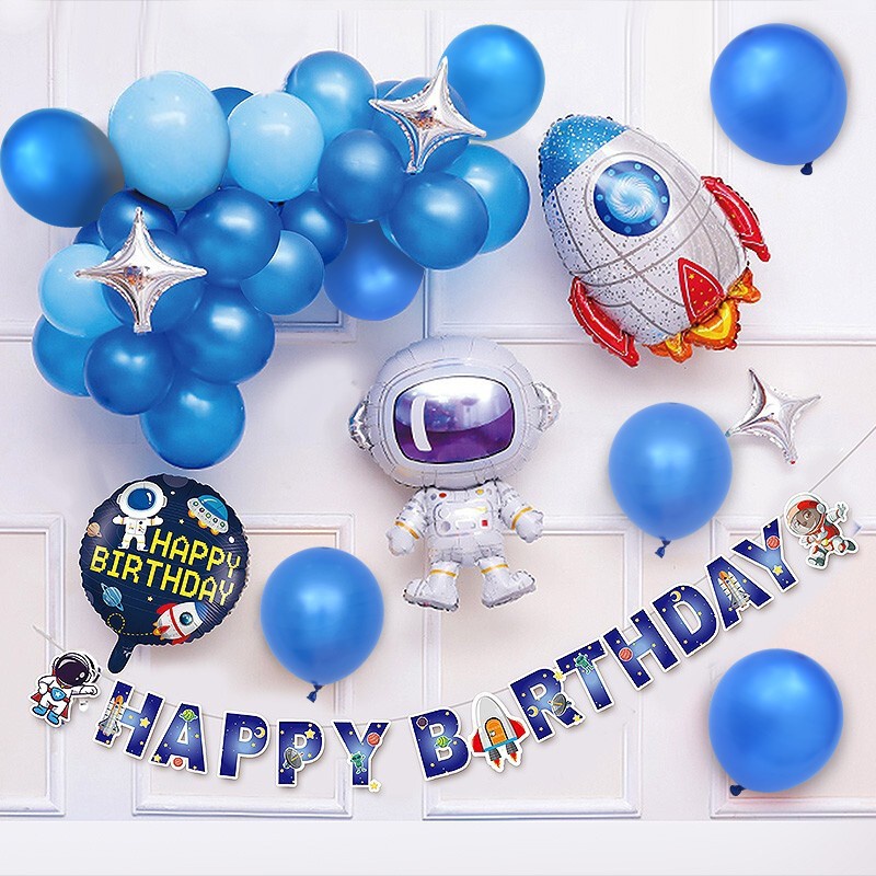 26pcs/set Outer Space Theme Balloon Garland Arch Kit Birthday Party ...
