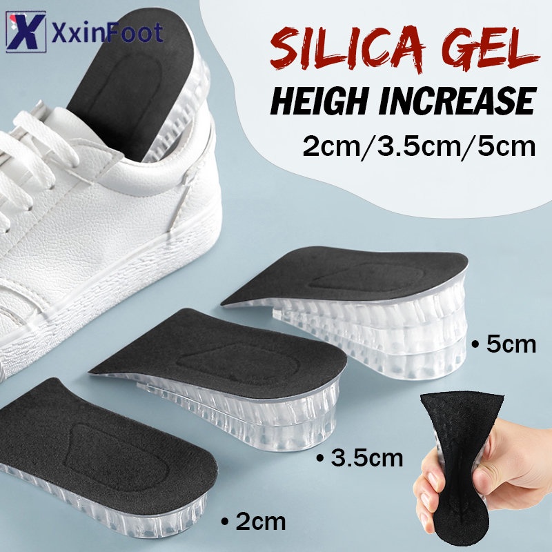 5cm Height Increase Heel Insoles 3-layer Gel Adjustable Shoe Insert ...