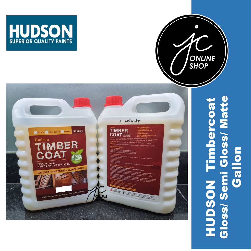 Timbercoat Hudson Polyurethane Waterbased Wood Coating 3.5 kg Gloss ...