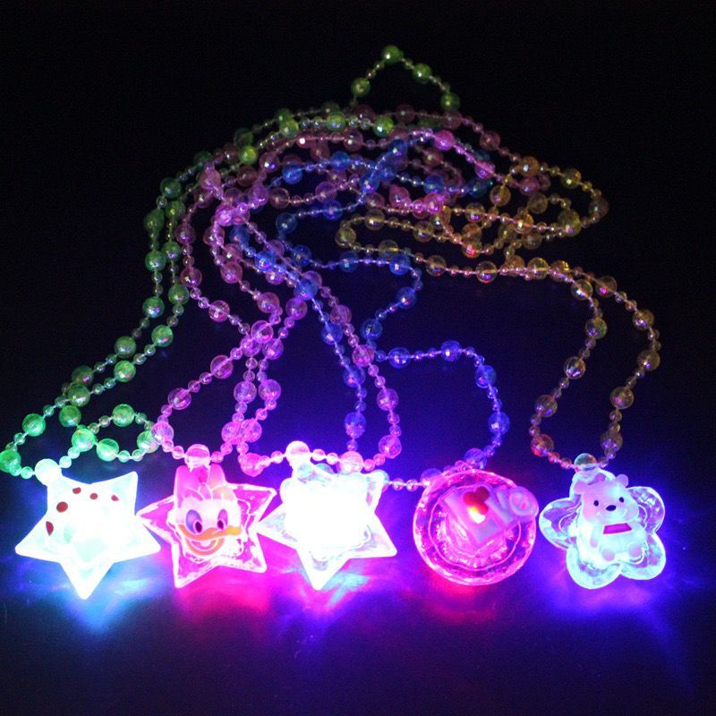 1 Pack Light Up Necklace Watch Glitter Toys for Kids Glitter Gift LED ...