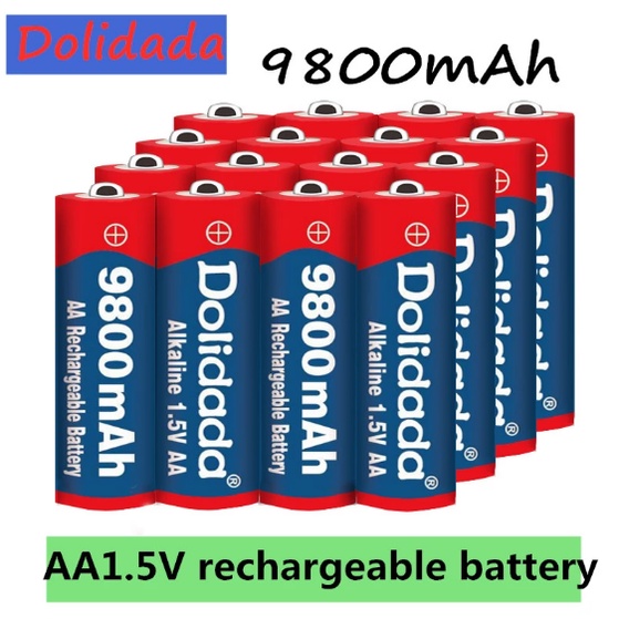 1.5V AA Rechargeable Battery 9800mah Alkaline Rechargeable Batery for ...