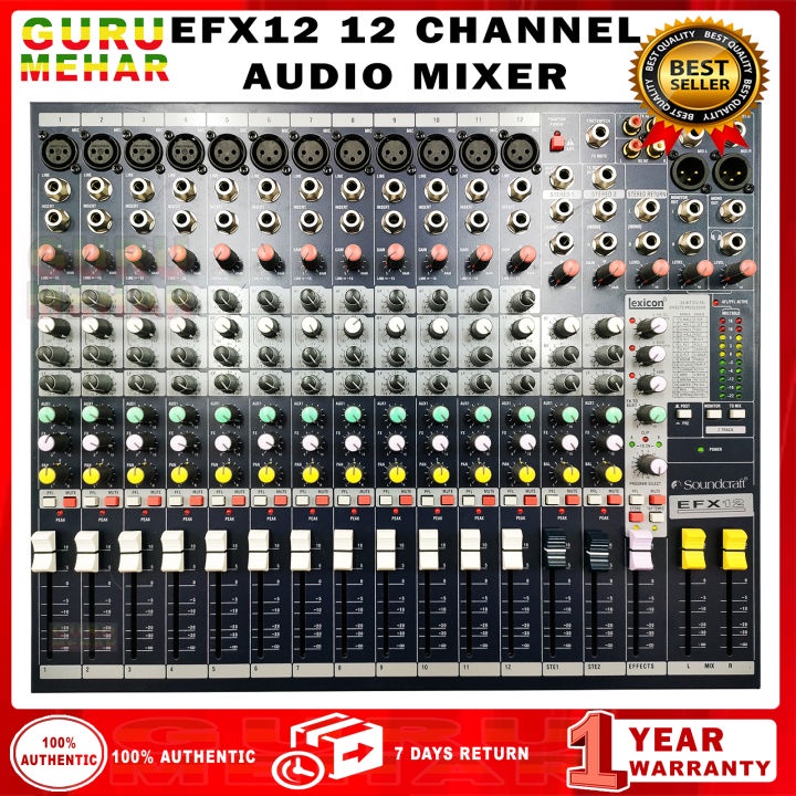 SOUNDCRAFT (EFX-12) - 12-Channel Audio Mixer with Built-In Effects ...