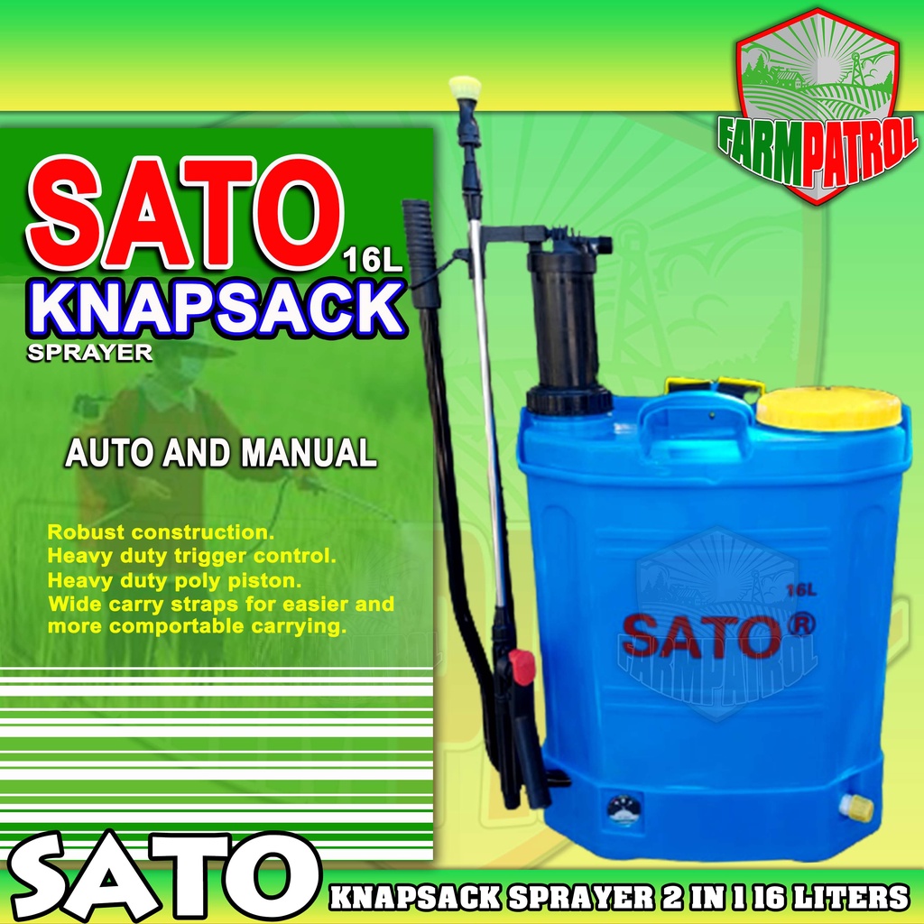 SATO 2in1 KNAPSACK SPRAYER 16 LITERS | Shopee Philippines
