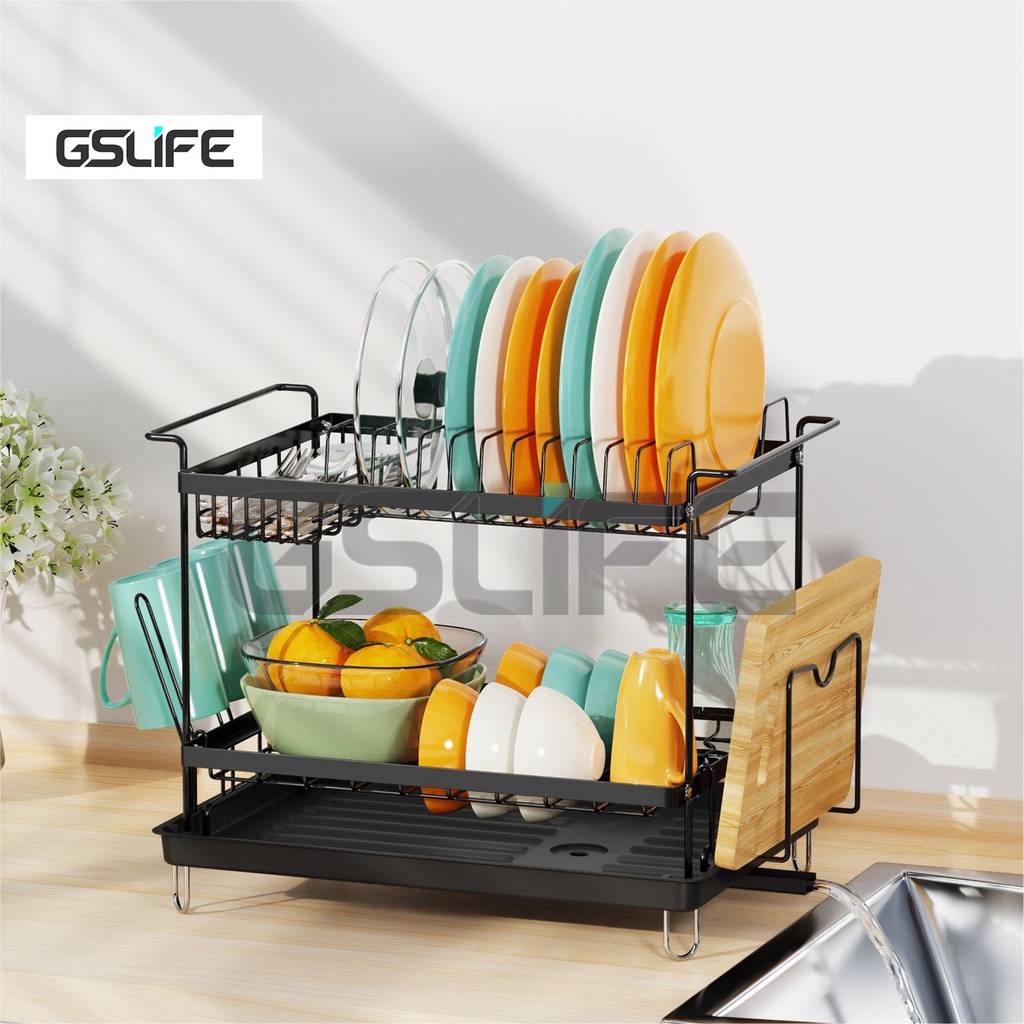 GSlife Dish Drying Rack Stainless Steel Kitchen Rack Dish Rack Kitchen ...