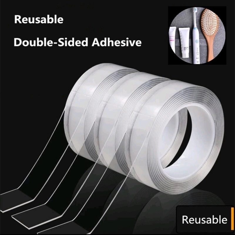 3cm*3M Clear Nano Tape Strongly Sticky Double-Sided Adhesive Tape Traceless Strips Double-Sided ...