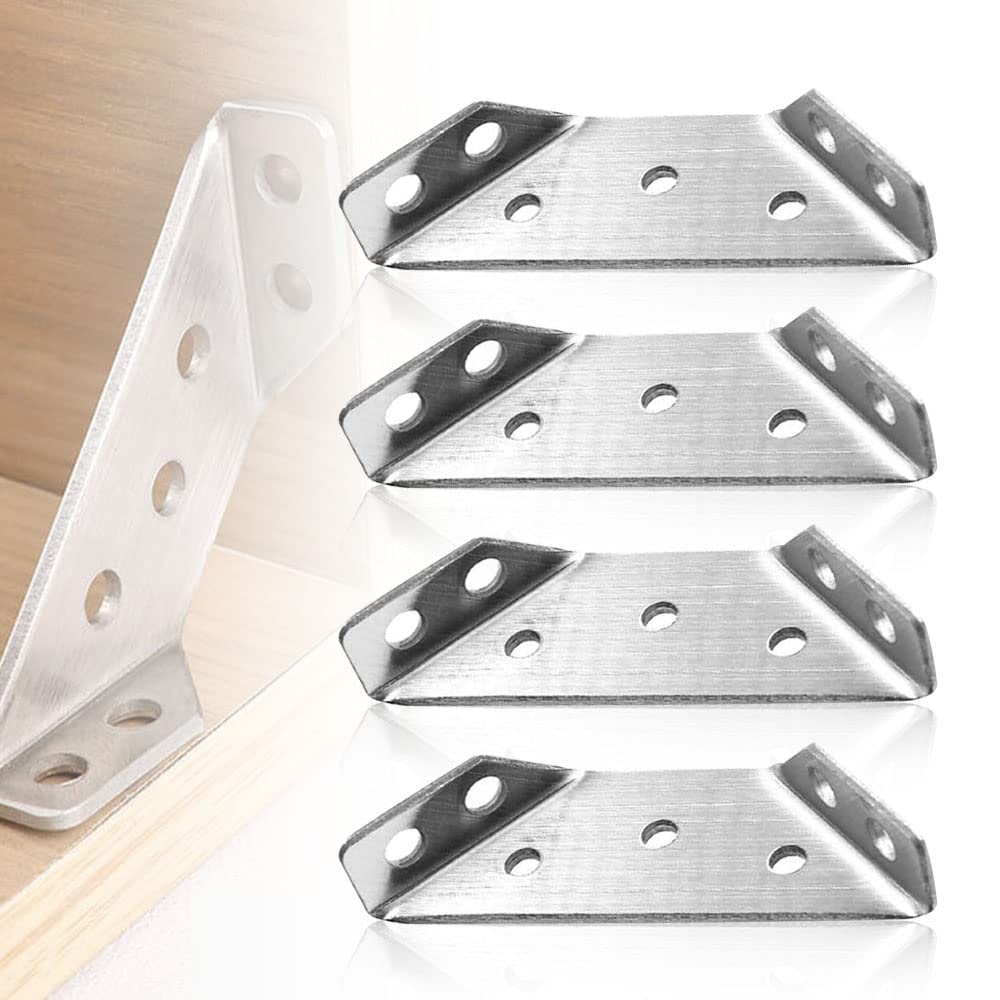 Triangle Bracket Right Angle Stainless Steel 4/8 Hardware ...