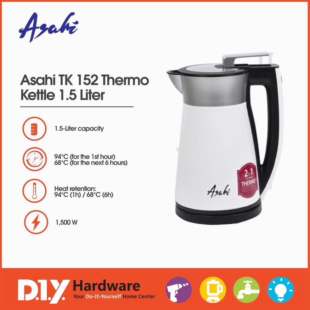 Asahi TK 152 Thermo Kettle 1.5 Liter | Shopee Philippines