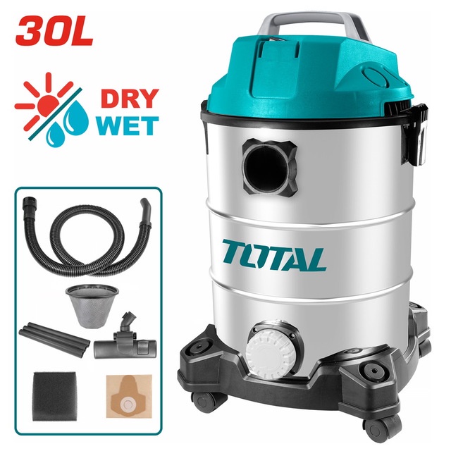TOTAL Vacuum Cleaner Wet - Dry 1300W (TVC13301) | Shopee Philippines