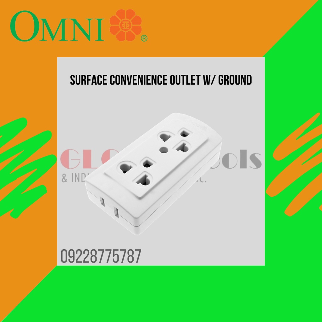 OMNI Surface Convenience Outlet with Ground WSG-002 | Shopee Philippines