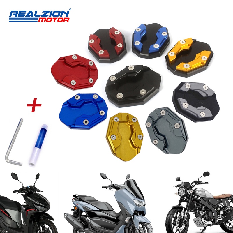 REALZION MOTOR Modified Side Stand For Nmax Mio Click 125 Aerox R15 CNC ...