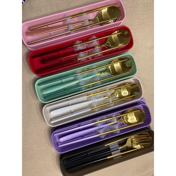 Customized Utensil set (Golden edition) | Shopee Philippines
