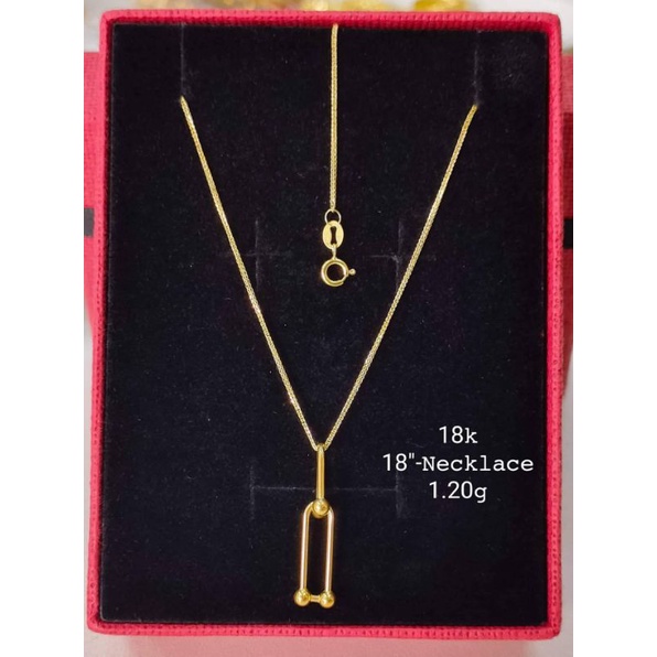 COD 18K SAUDI GOLD NECKLACE WITH PENDANT | Shopee Philippines