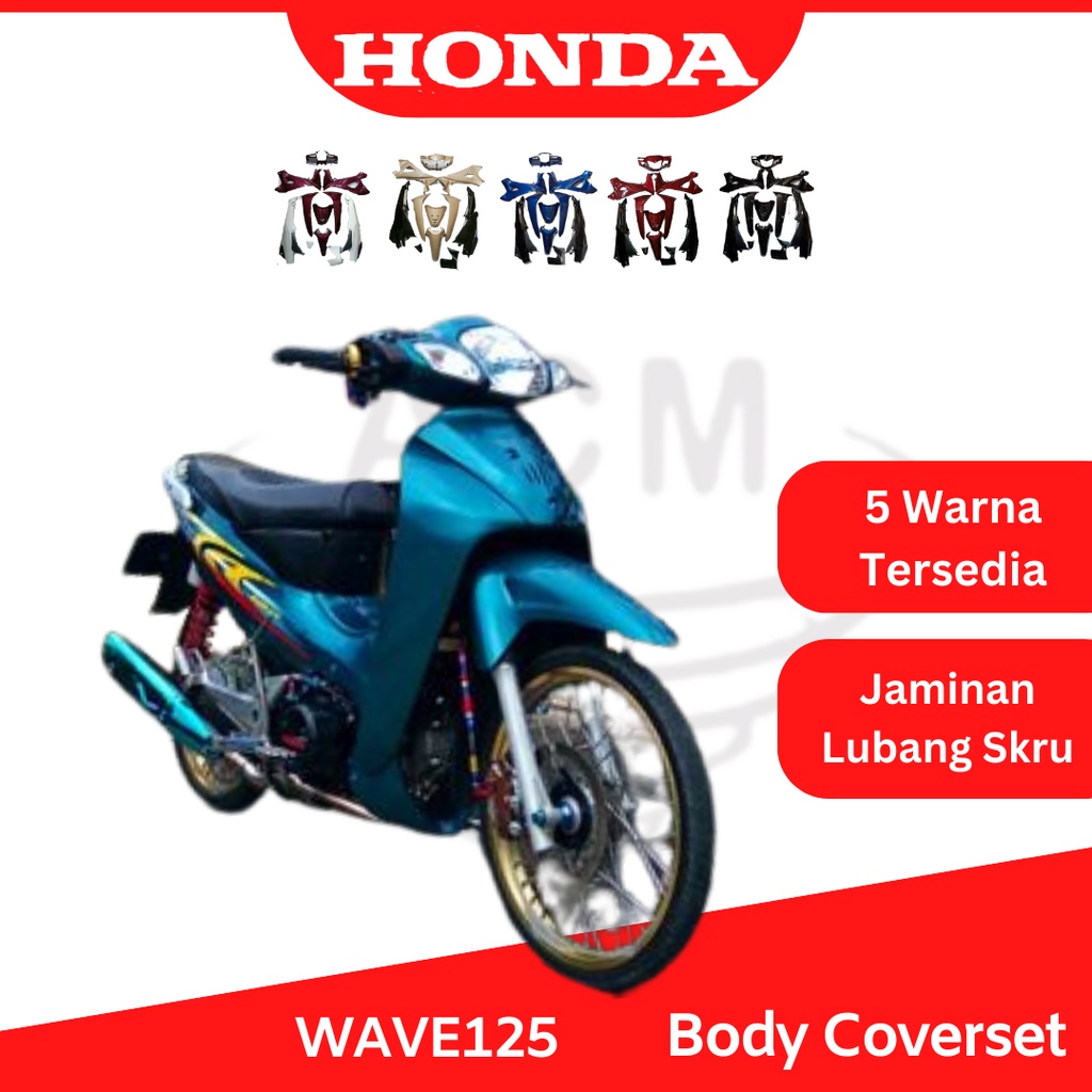 HONDA Wave 125 Full Cover Set Body Kit Coverset Color Parts Wave125 Red ...