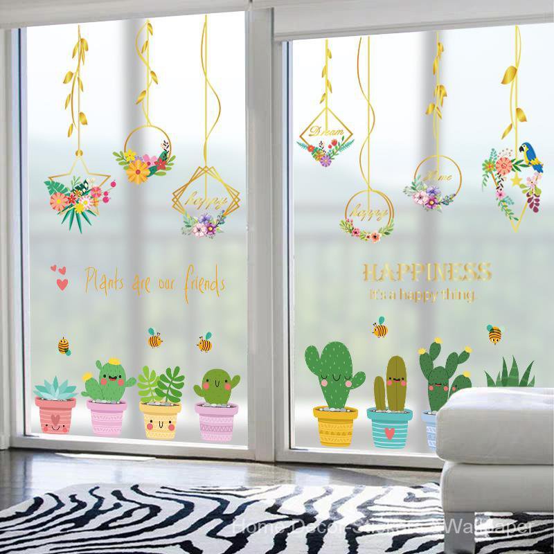 Creative Unique Door Stickers Decorative Frosted Glass Wall Window ...