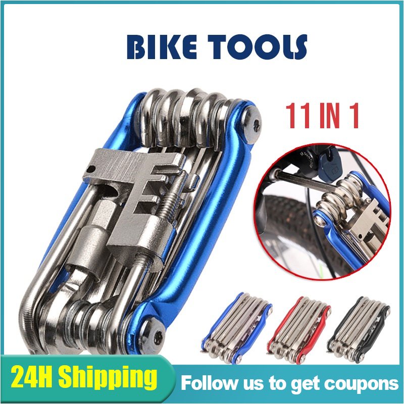 11 in 1 Bicycle Tools Set MTB Bike Repair Tools Kits MTB Repair Pocket ...