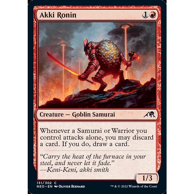 Magic the Gathering Akki Ronin Kamigawa Neon Dynasty | Shopee Philippines