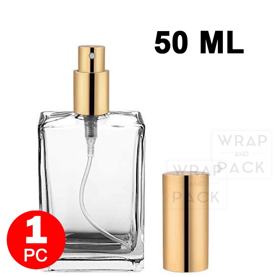 30ml 50ml 100ml clear square bottle Glass Perfume empty bottle with ...