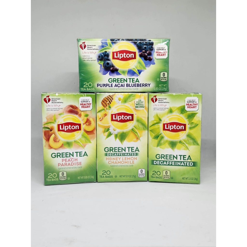 Lipton Tea Green Tea Flavored Tea Blueberry/Lemon/Peach 20s | Shopee ...