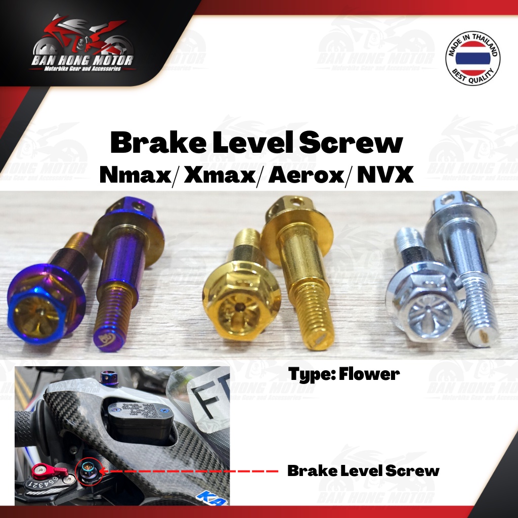 NMAX/ XMAX/ Aerox/ NVX Brake Level screw Titanium Screw For Honda ...
