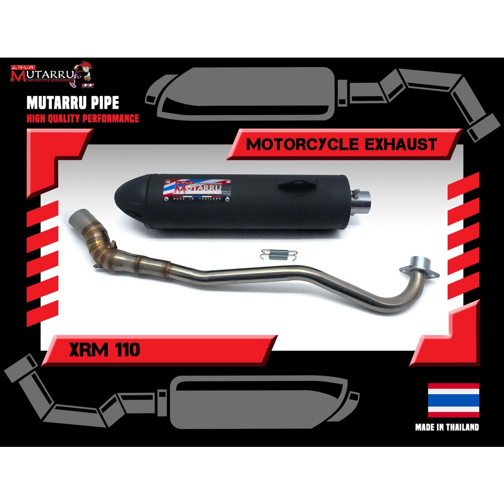 MUTARRU POWER PIPE V3 FOR XRM 110 (made in Thailand) | Shopee Philippines