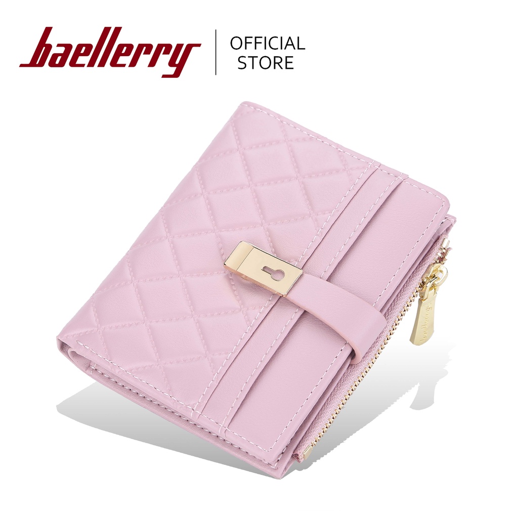Baellerry Bifold Short Card Wallets Zipper Wallet PU Leather Card ...