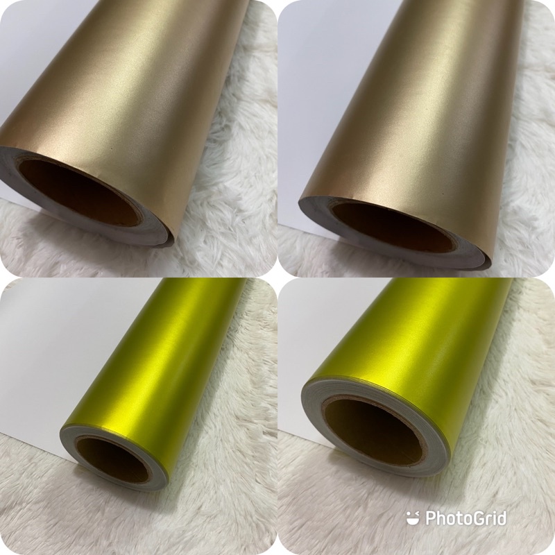Matte Chrome Metallic Champagne Gold,Lemon Green Wrap | Shopee Philippines