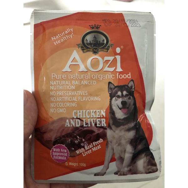 Aozi Dog Wetfood in Pouches 100g Chicken&Liver | Shopee Philippines