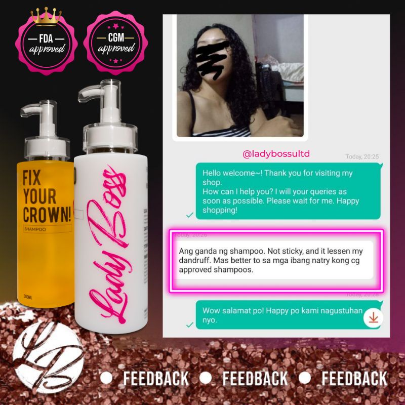 ‼️WITH FREEBIE‼️Lady Boss Shampoo Conditioner LadyBoss Hairmask Travel ...