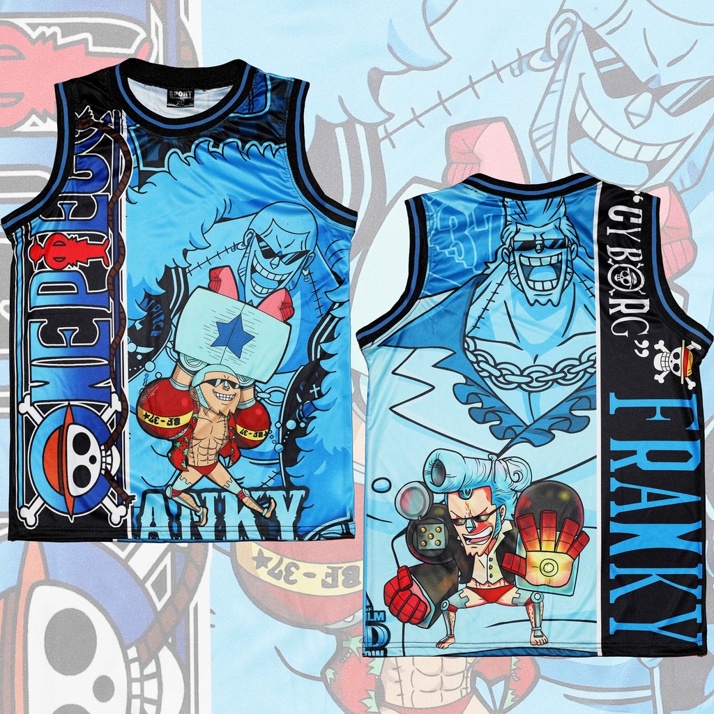 Anime One Piece Sublimation Jersey for Kids Cartoon Sando Shirts [6-13 ...