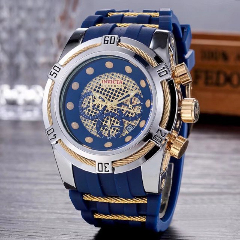 2022 Hot selling INVICTA Same Style large dial steel band quartz 6-pin ...