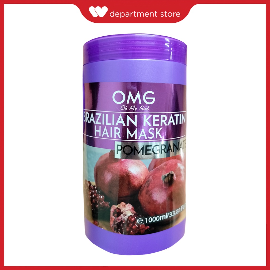 OMG 100% Authentic Brazilian Keratin Hair Mask Pomegranate 1000ML ...