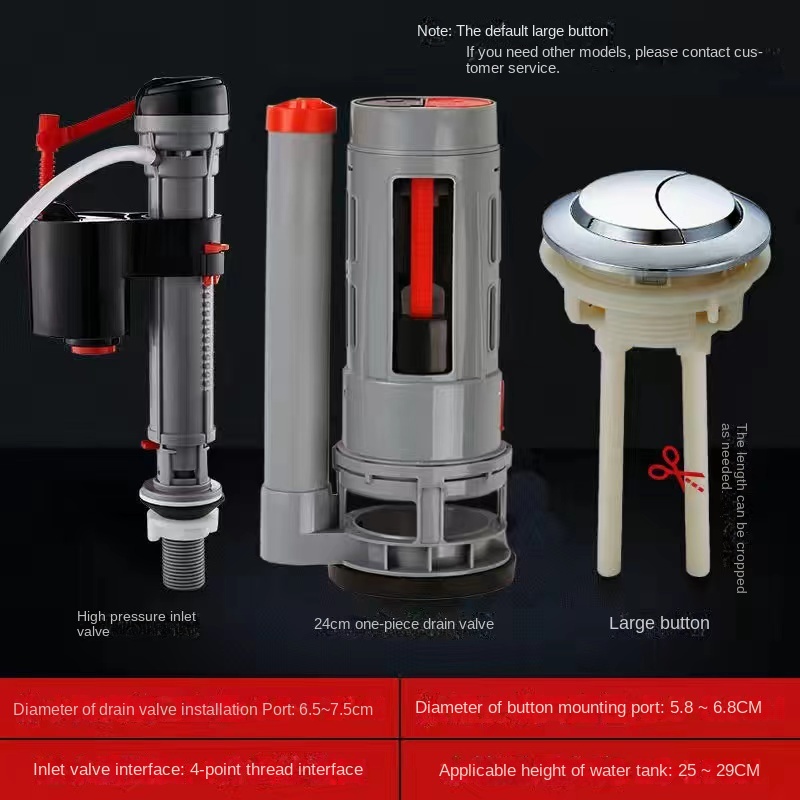 Flush Toilet Tank Accessories Universal Inlet Valve Drain Original Up ...