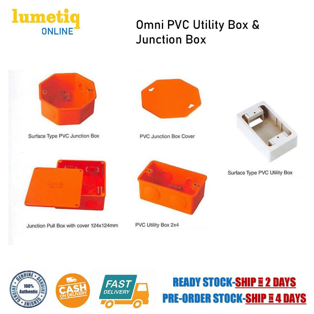 ﺴOmni PVC Utility/Junction/Square/Surface Utility Box | Shopee Philippines
