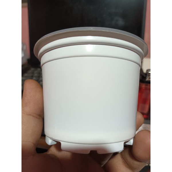 PVC SOFT POT WHITE THICK (10PCS) DIAMETER 9CM X 7CM HT. | Shopee ...