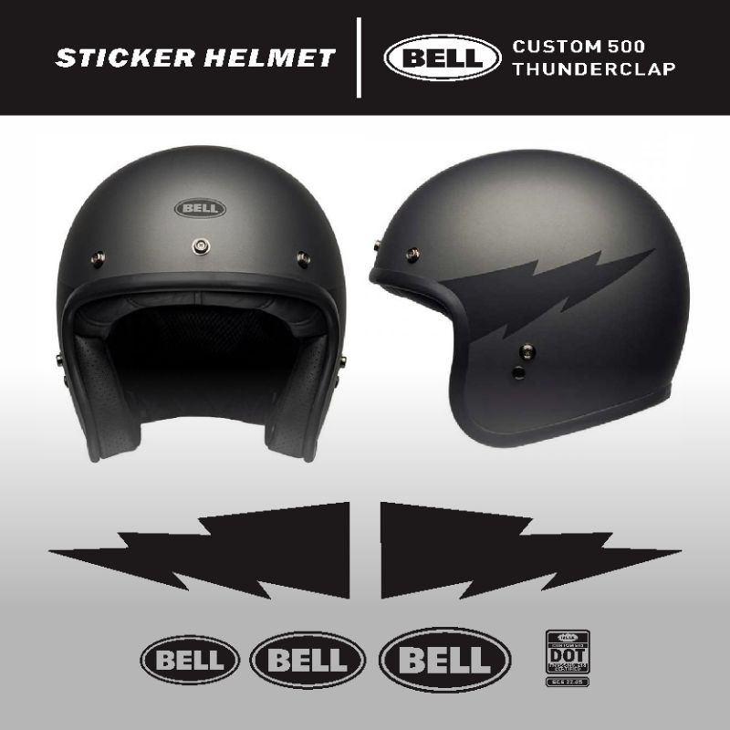 Bell copy helmet sticker, simple lightning motif | Shopee Philippines