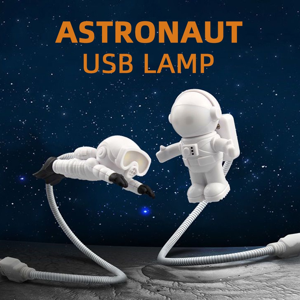 USB Night Light LED Astronaut Lamp Desk Lamp Flexible LED Nightlight 5V ...