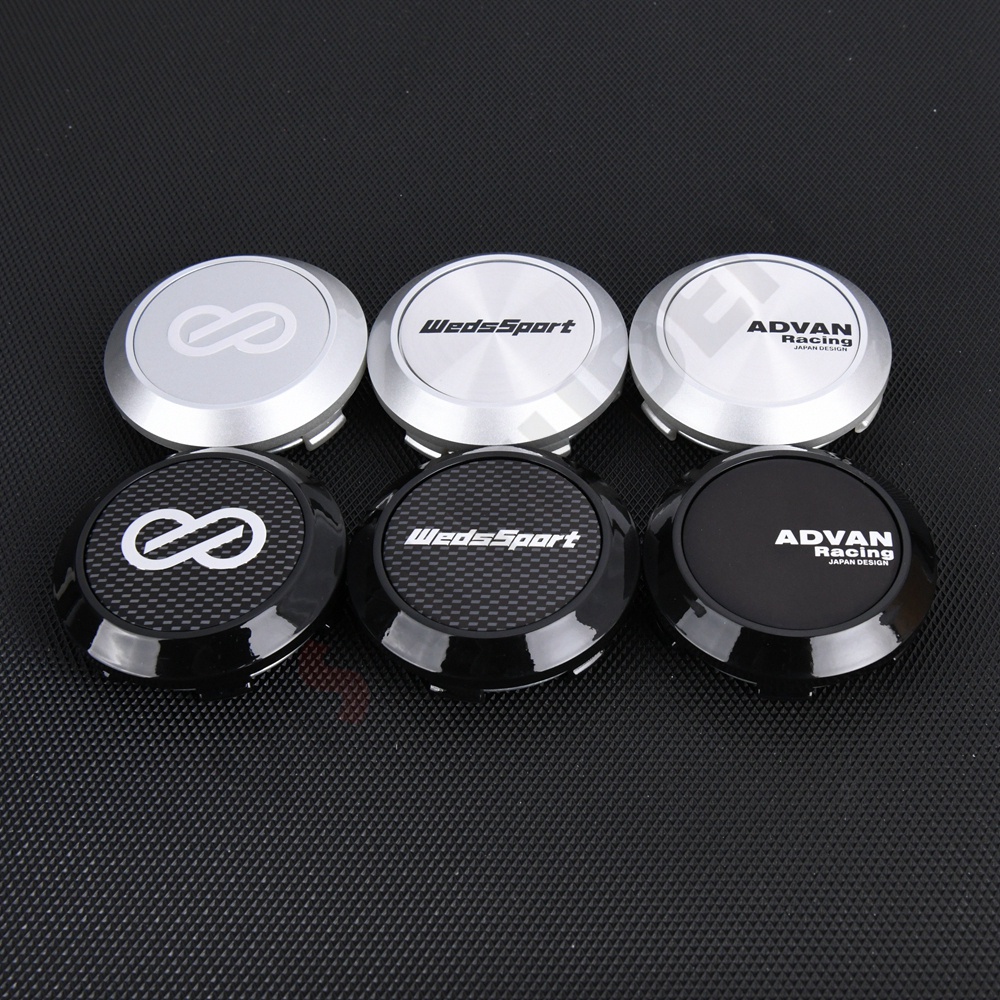 4PCS Rim Cap 64MM Clip Diameter ADVAN ENKEI SSR XXR VIP Logo Sticker ...