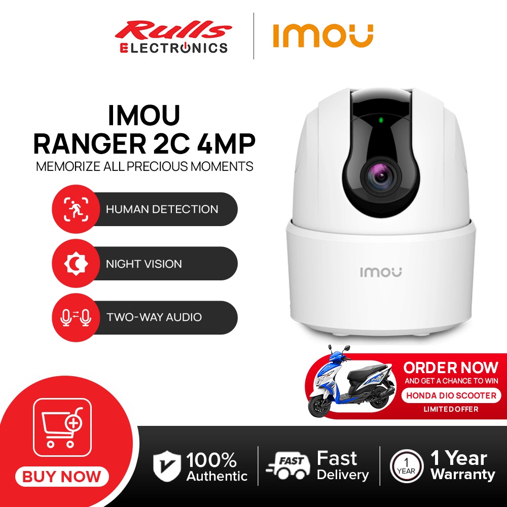 IMOU Ranger 2C 4MP Security Camera | Human Detection | 360° Coverage ...