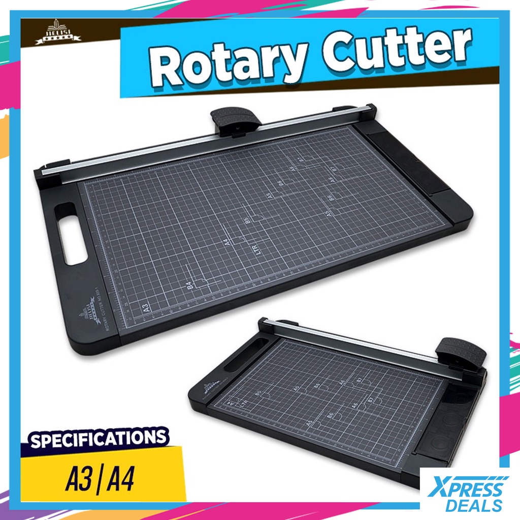 JELISI 3 Way Rotary Paper Cutter A4 / A3 Size | XPD | Shopee Philippines